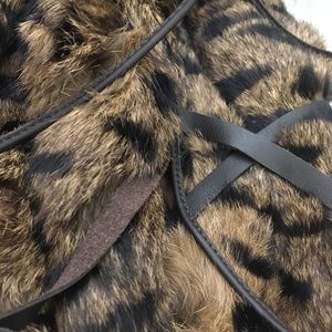 Shoes | Genuine Fur And Leather Lace Up Boot Covers Nwot | Poshmark